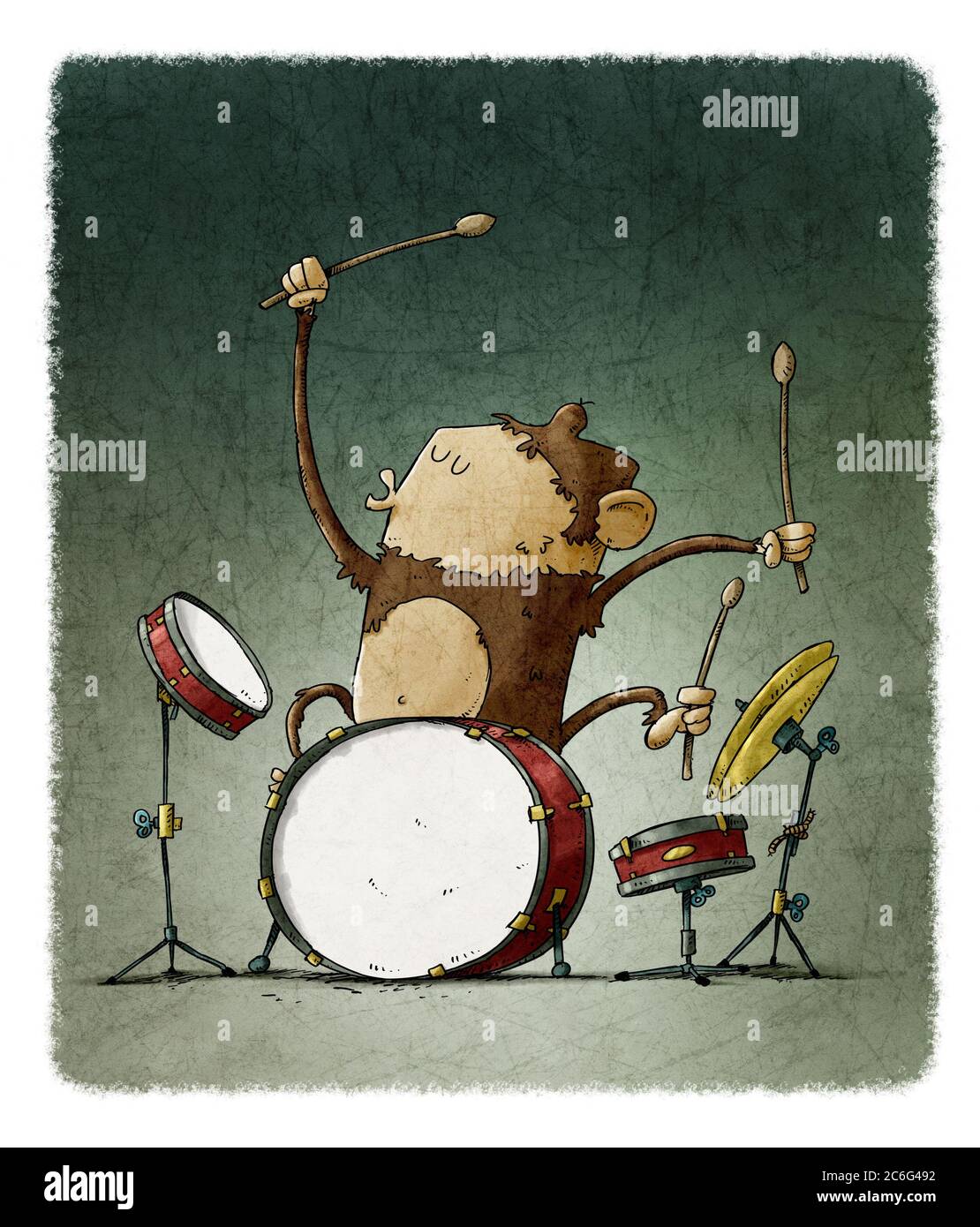 Cartoon drummer hi-res stock photography and images - Alamy