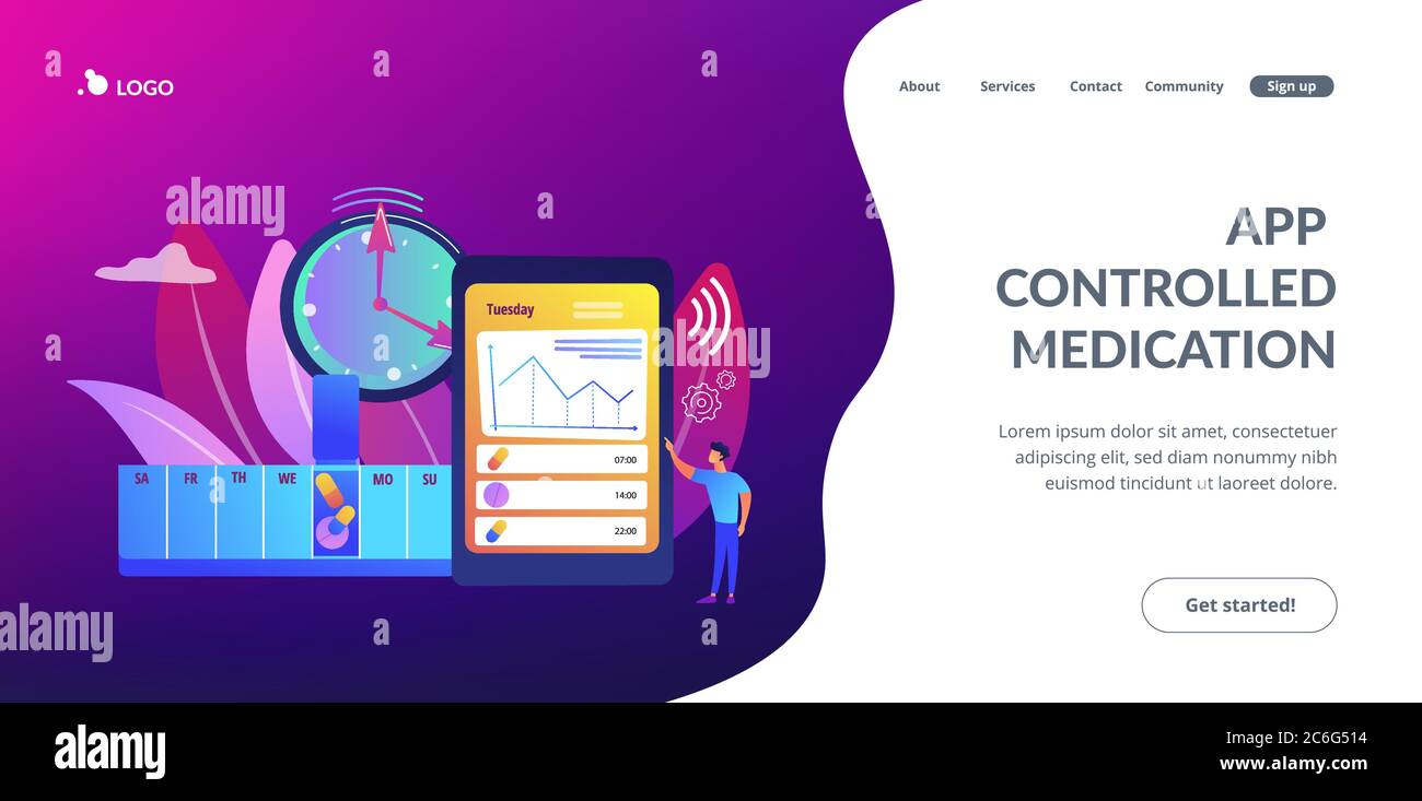 Medication tracker Stock Vector Images - Alamy