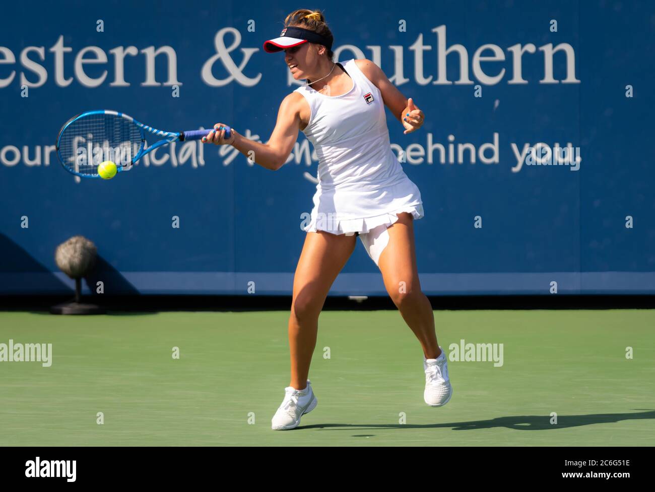 Sofia Kenin of the United States in action during her quarter-final ...