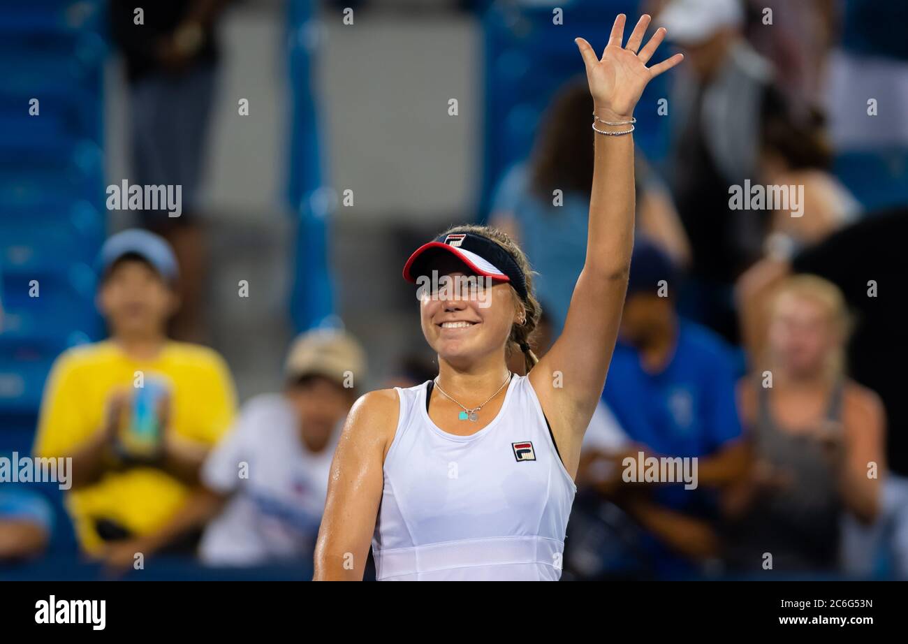 Sofia Kenin of the United States during her third-round match at the ... Sofia Kenin of the United States during her third-round match at the ...