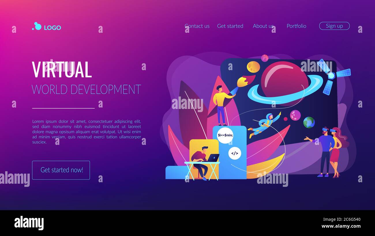 Virtual environment Stock Vector Images - Alamy