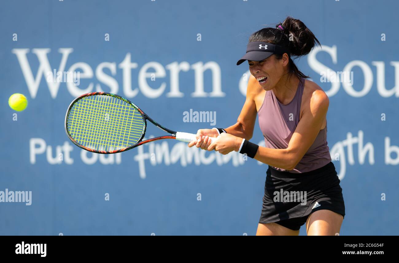 Su-Wei Hsieh of Chinese Taipeh in action during her third-round match ...