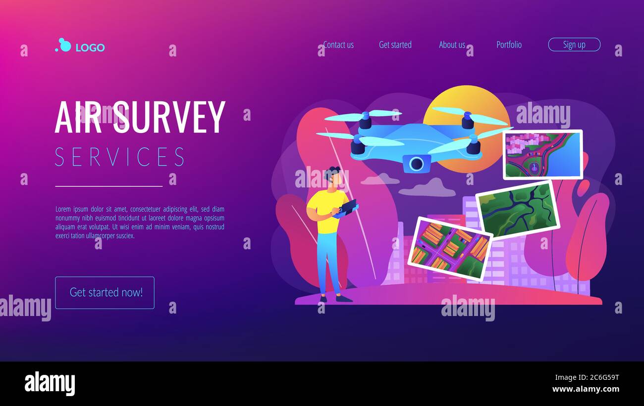 Aerial photography concept landing page Stock Vector Image & Art - Alamy