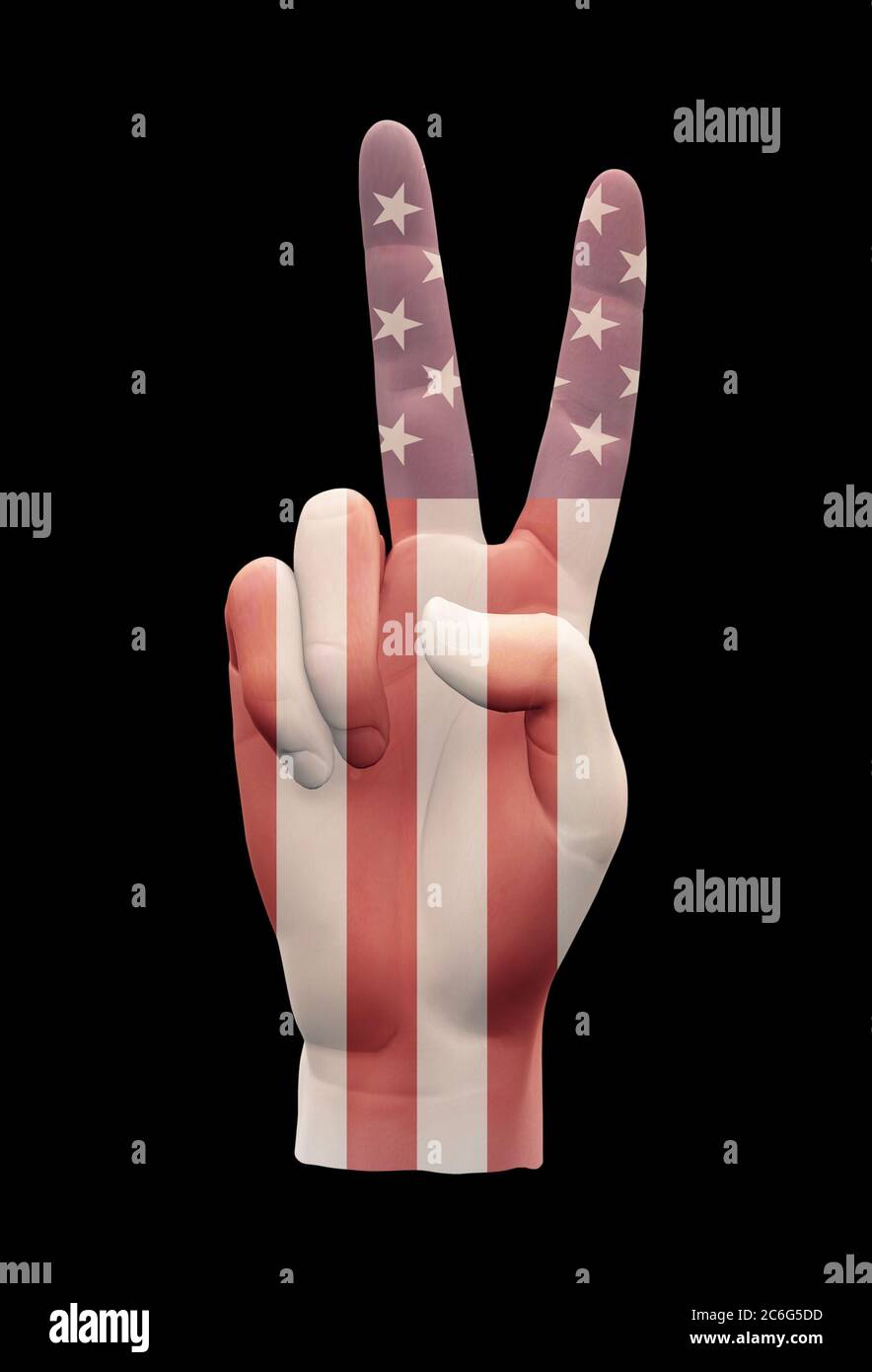 Peace Sign. USA national flag Stock Photo - Alamy