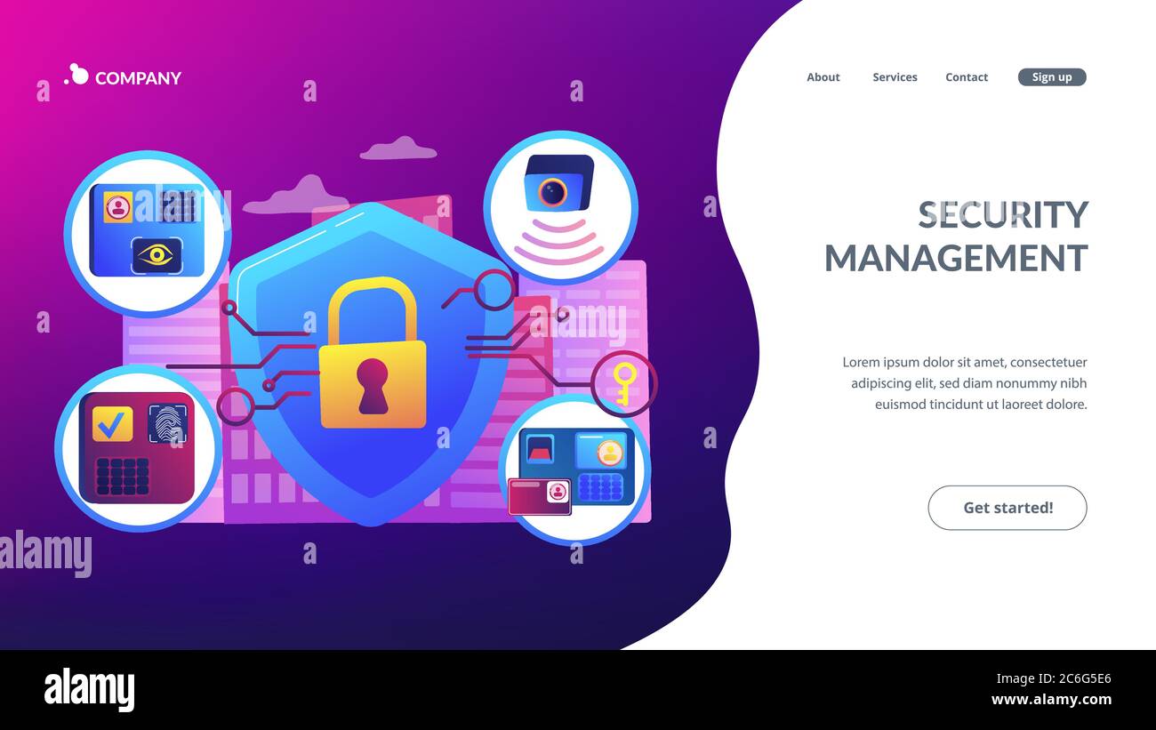 Access control system concept landing page Stock Vector Image & Art - Alamy