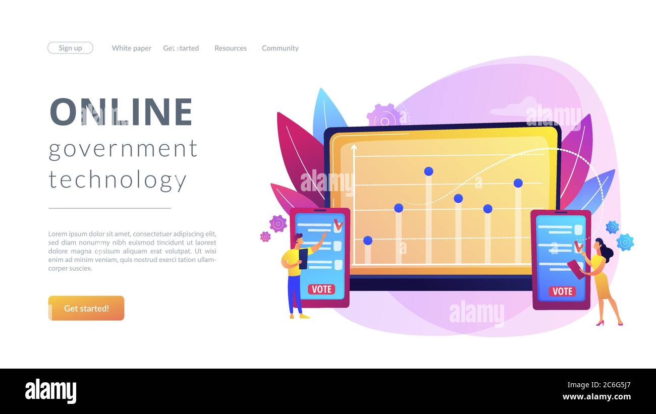 E voting concept Stock Vector Images - Alamy