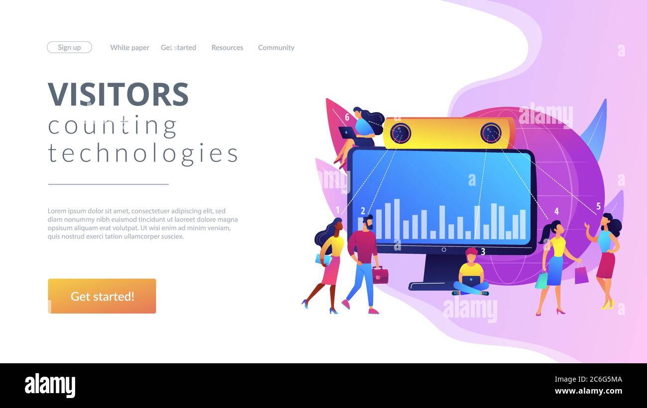People counter system concept landing page Stock Vector Image & Art - Alamy