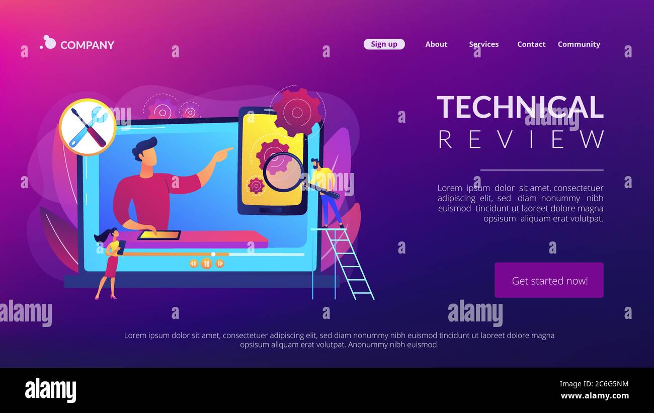 Technical review concept landing page Stock Vector Image & Art - Alamy
