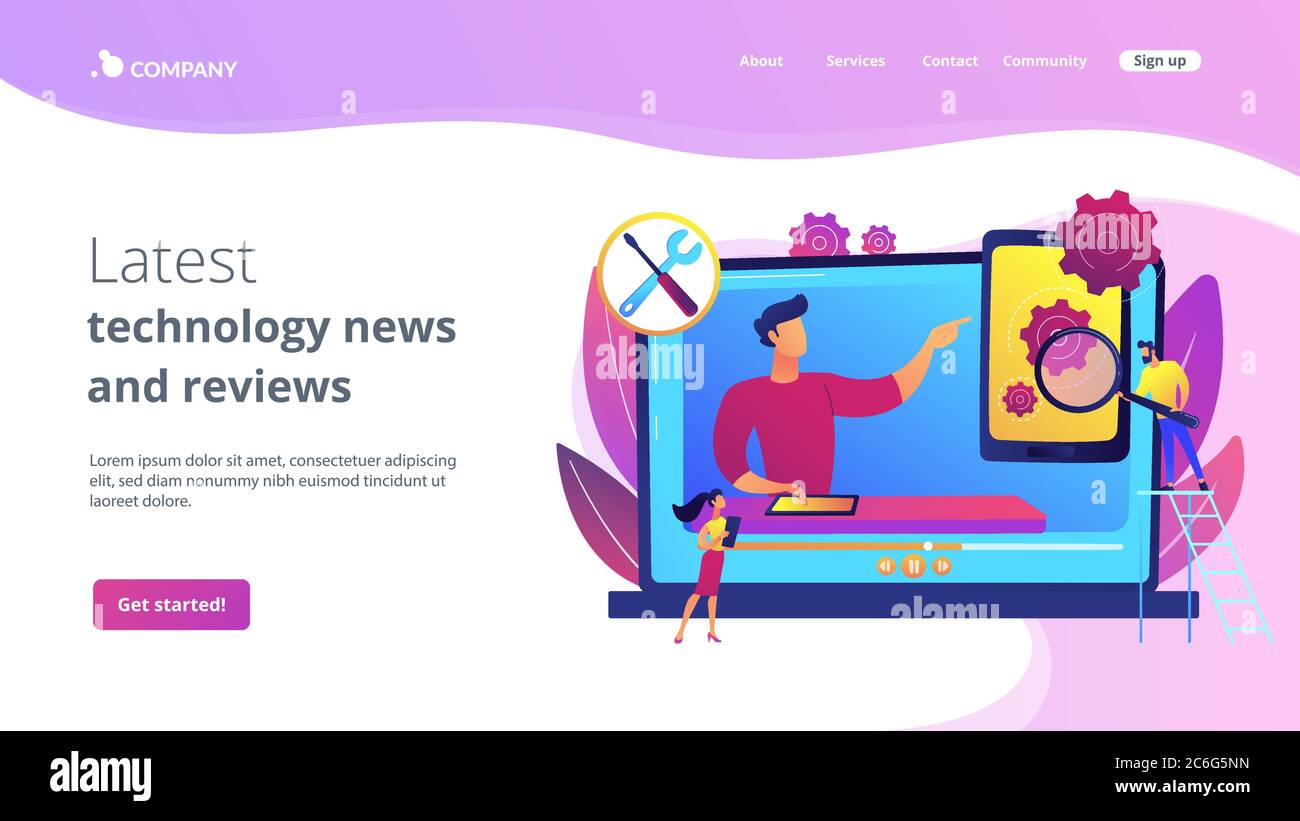 Technical review concept landing page Stock Vector Image & Art - Alamy