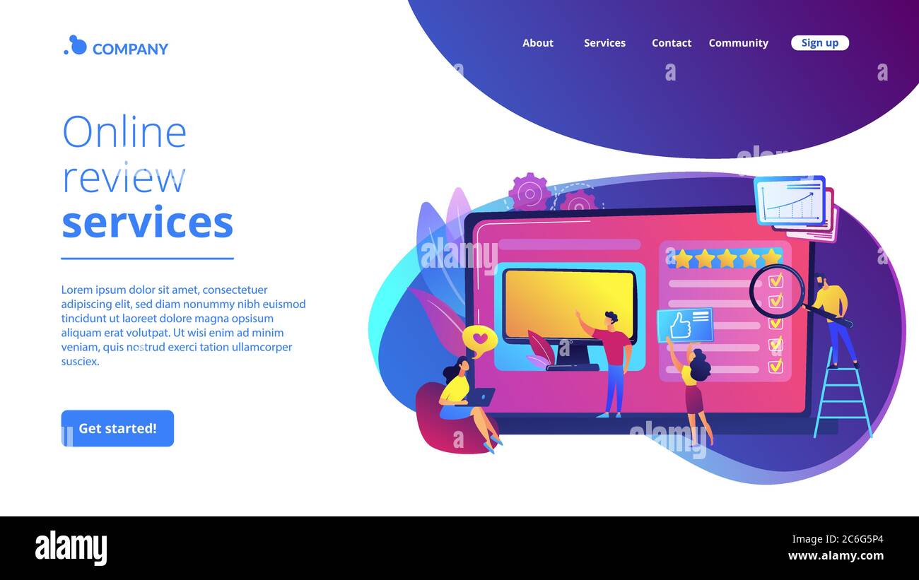 Website review layout Stock Vector Images - Alamy