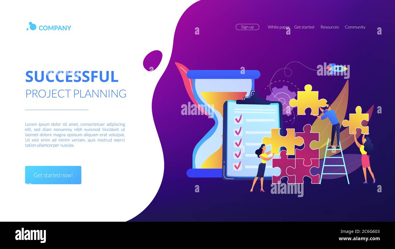 Project delivery concept landing page Stock Vector Image & Art - Alamy