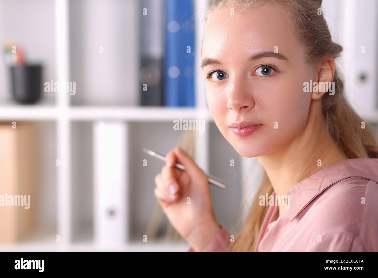 Good looking blonde lady hi-res stock photography and images - Alamy
