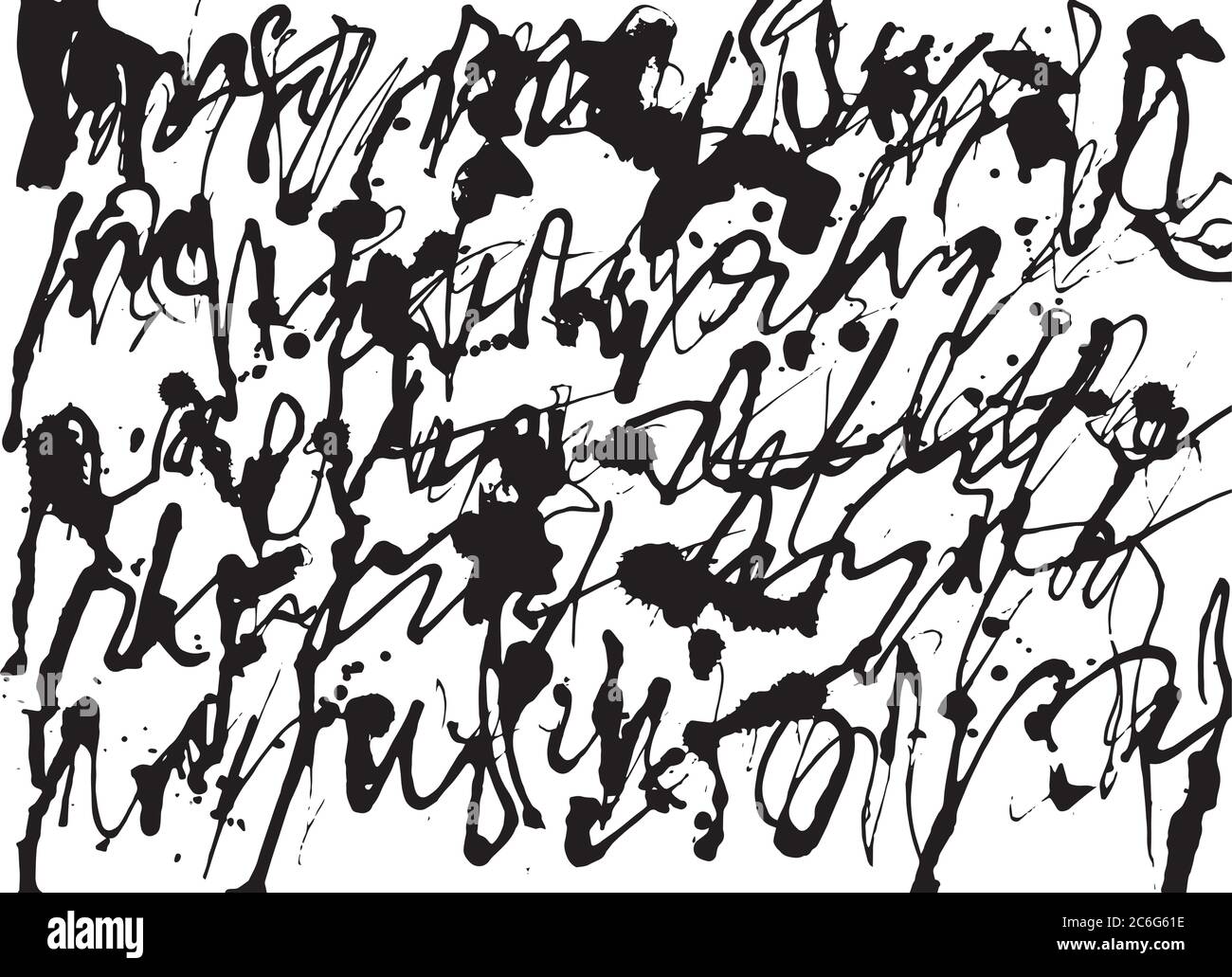 Abstract background with ink calligraphy imitating Stock Vector Image ...