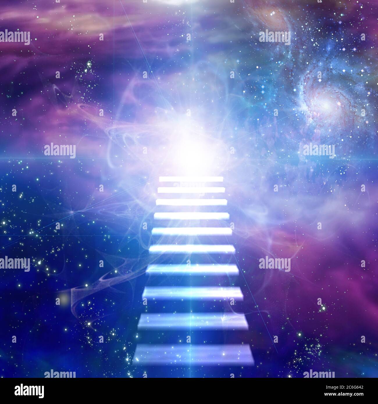 Steps up into space Stock Photo - Alamy