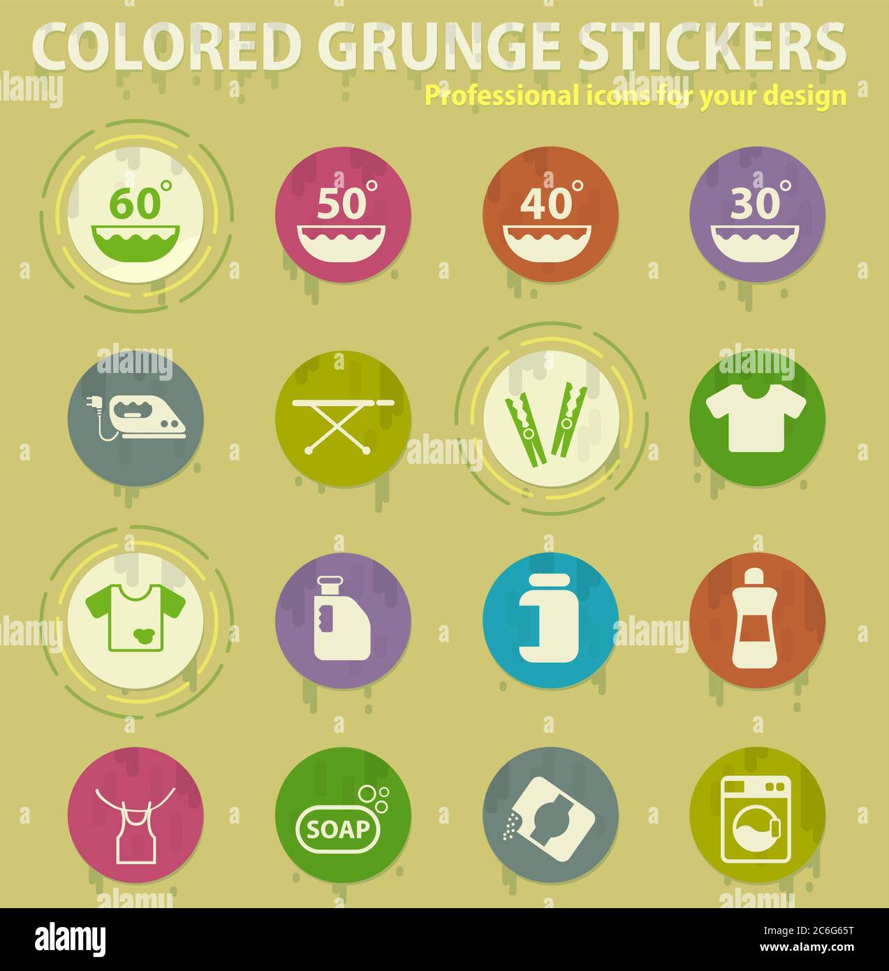 laundry icon set Stock Vector Image & Art - Alamy