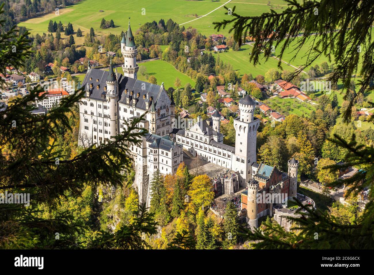 Neuschwanstein castle in a summer day in Germany Stock Photo - Alamy