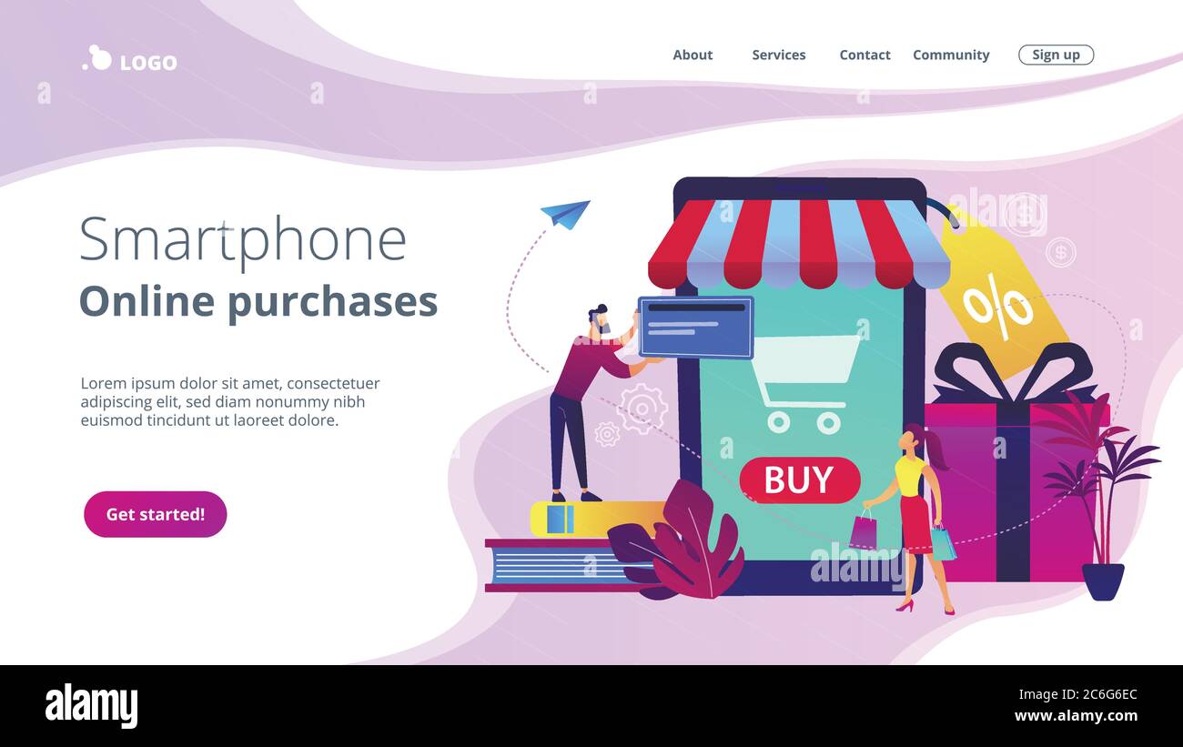 Smart retail in smart city concept illustration Stock Vector Image ...