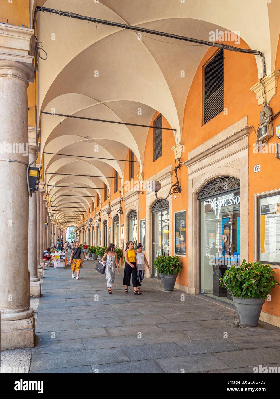 A portico in Modena. Italy Stock Photo - Alamy