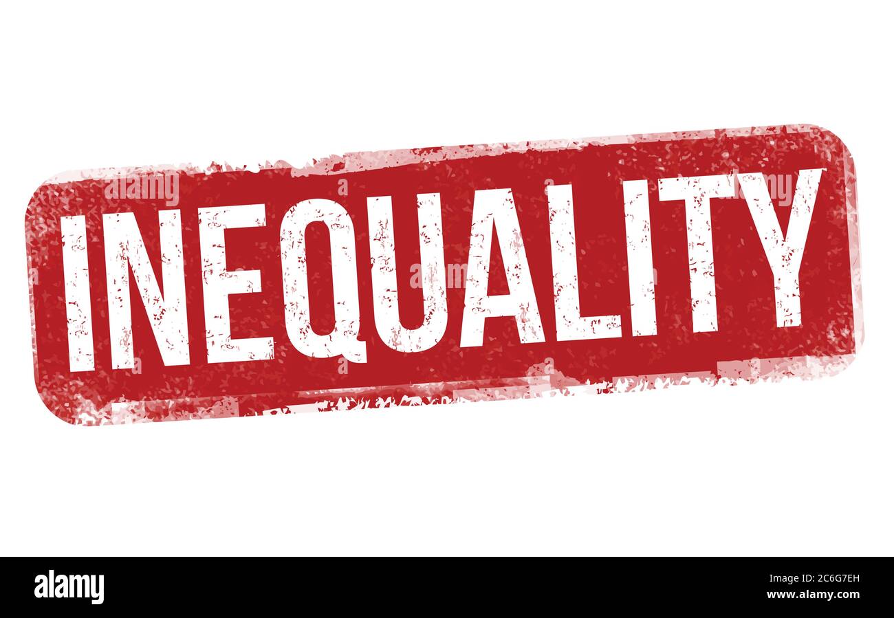 Inequality sign or stamp on white background, vector illustration Stock ...