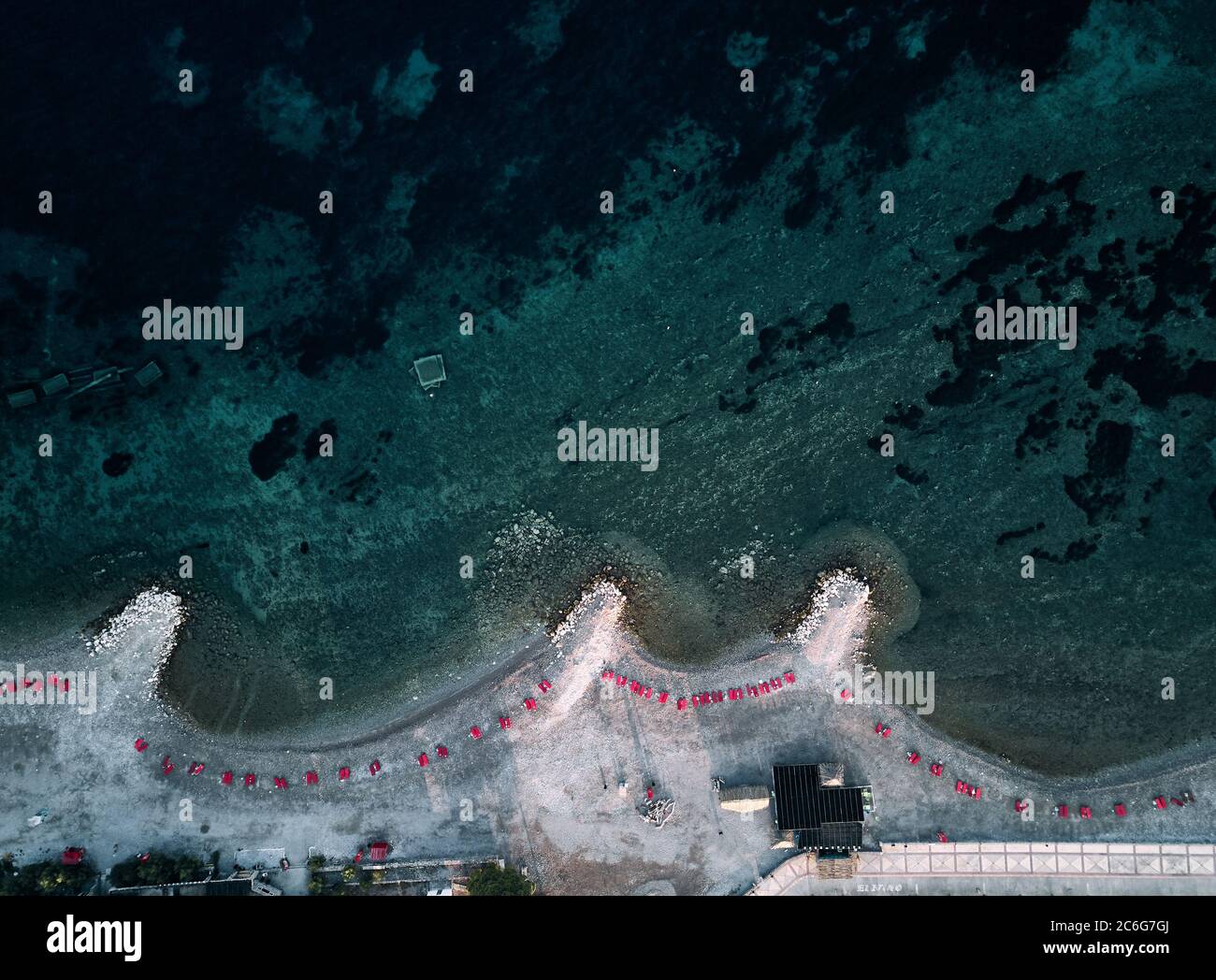 Montenegro. Adriatic sea. View of the beach in Montenegro Stock Photo ...