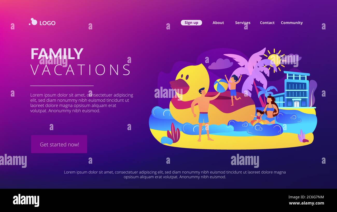 Landing page template recreation Stock Vector Images - Alamy