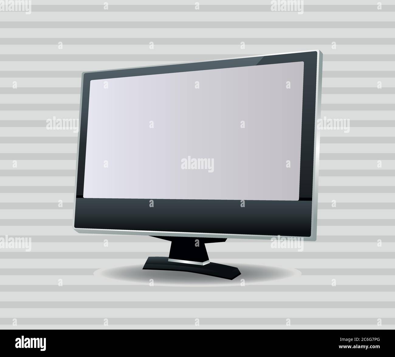 desktop computer monitor device digital vector illustration design ...