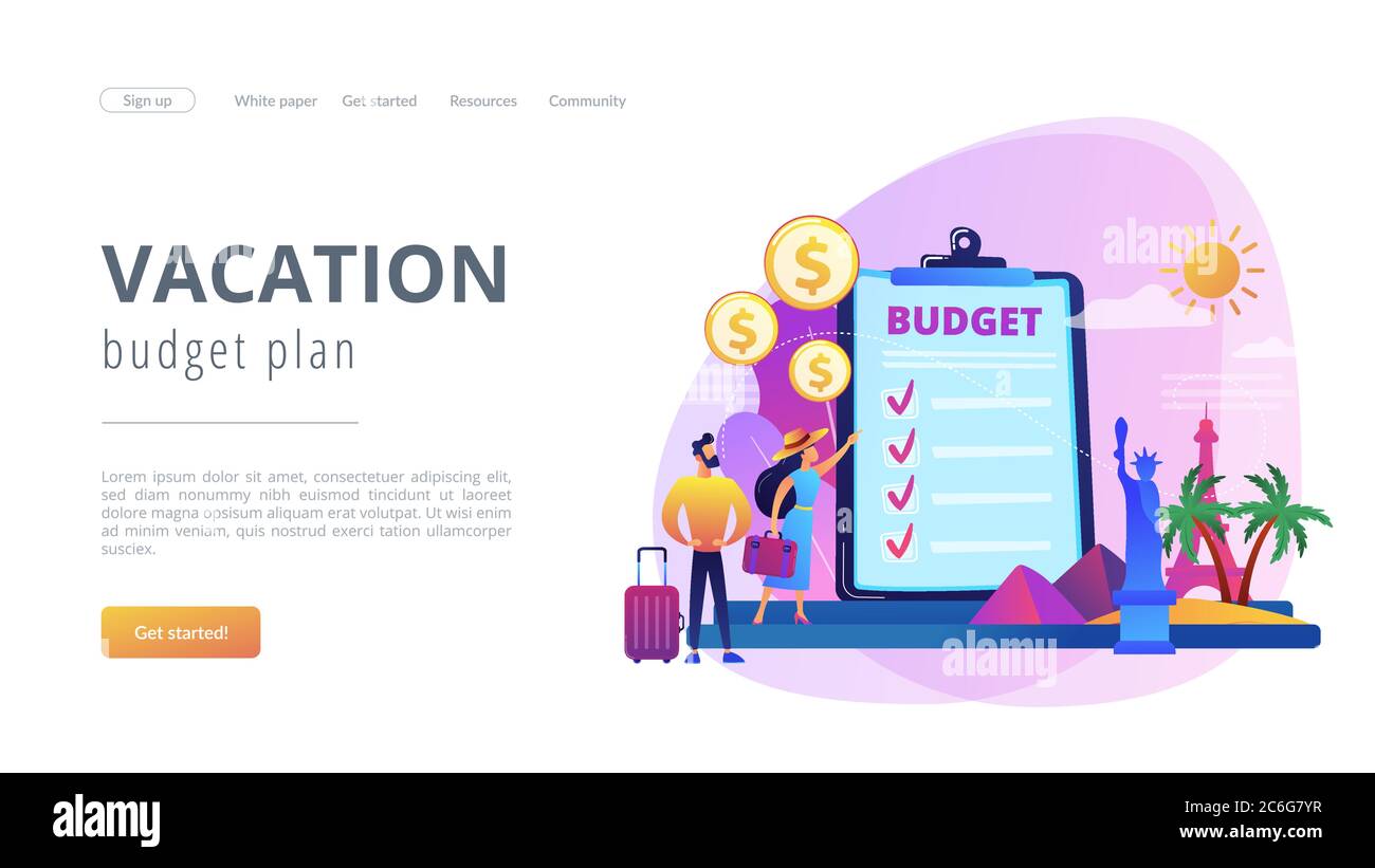 Vacation fund concept landing page Stock Vector Image & Art - Alamy