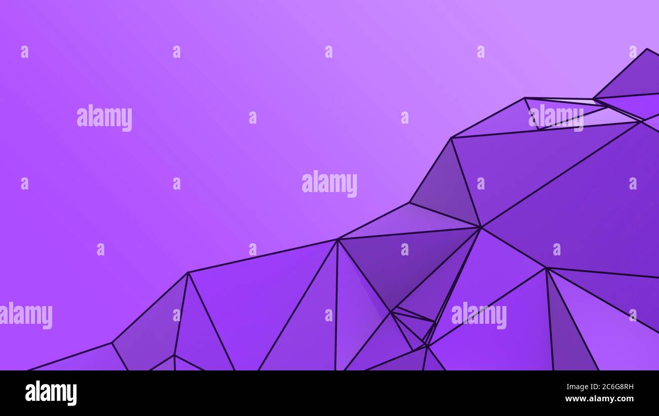 Violet abstract modern crystal background. Polygon, Line, Triangle ...