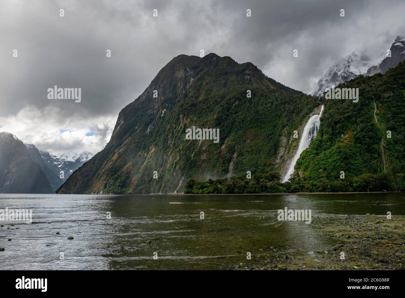 Bowen Falls Waterfall, Milford Sound, Fiordland National Park, Te Anau ...