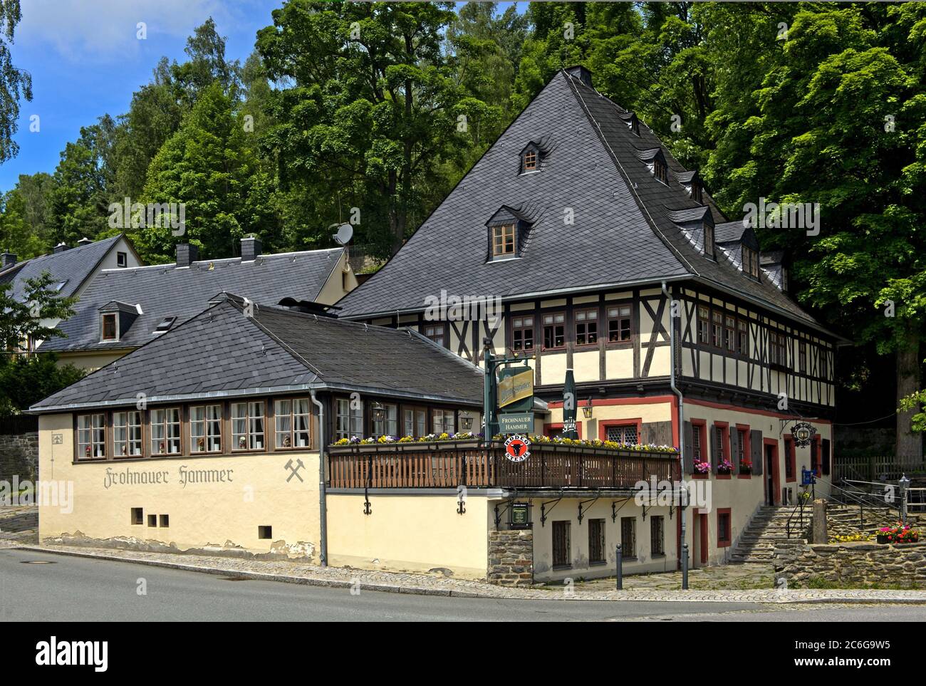 Historic hammer manor house, technical monument Frohnauer Hammer ...