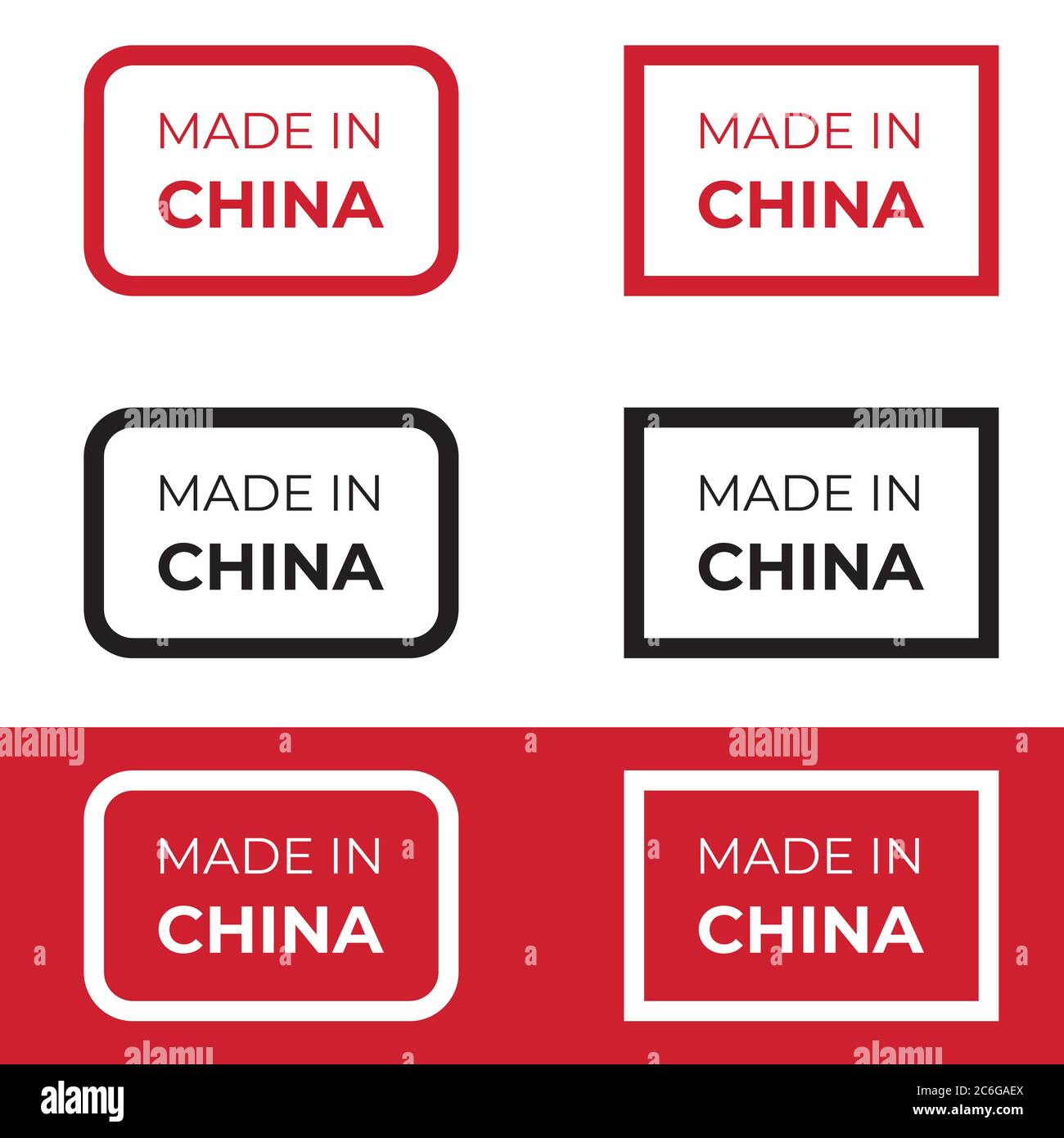 Made in China icon and symbol design vector illustration in text style ...