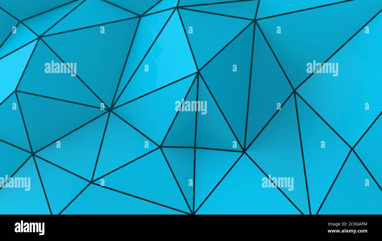 Azure abstract modern crystal background. Polygon, Line, Triangle ...