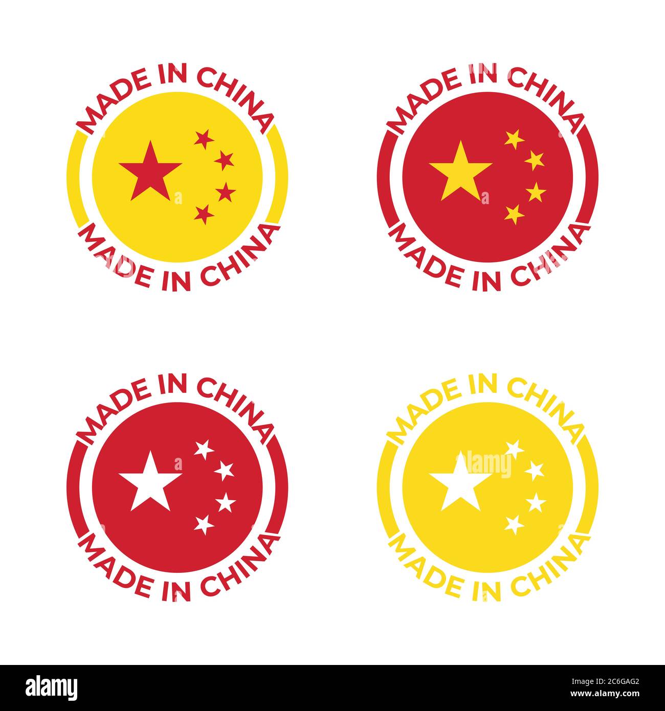 Made in China sign vector design illustration of Chinese symbol ...