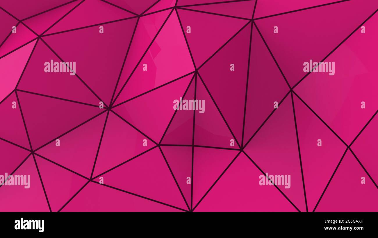 Pink abstract modern crystal background. Polygon, Line, Triangle ...