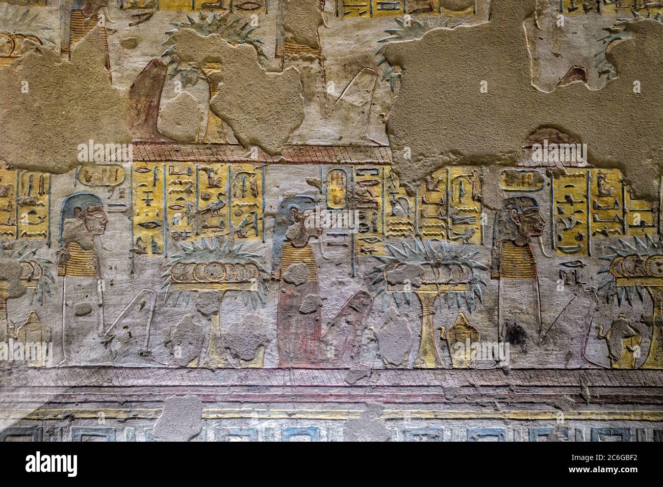 Image of enthroned Osiris from the niche at the back of the main hall ...