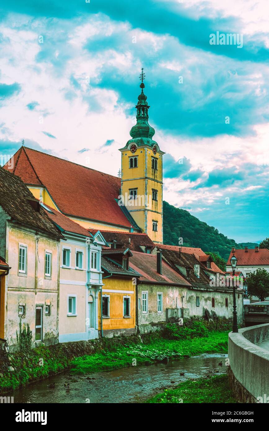 Center of old beautiful town of Samobor, Croatia Stock Photo - Alamy