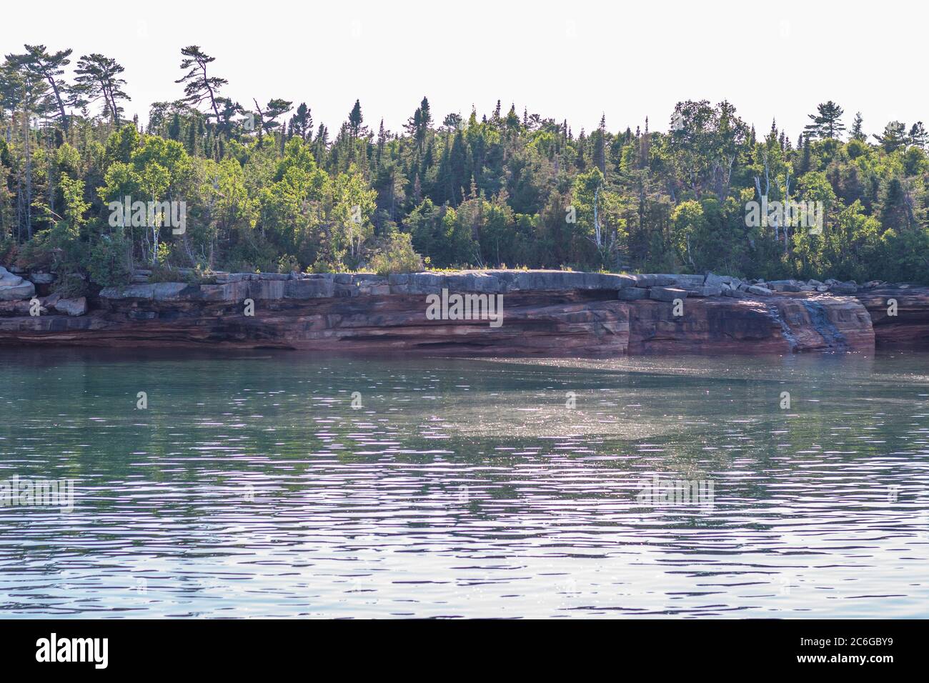Beautiful Rock Formations and Sea Caves in the Apostle Islands National ...