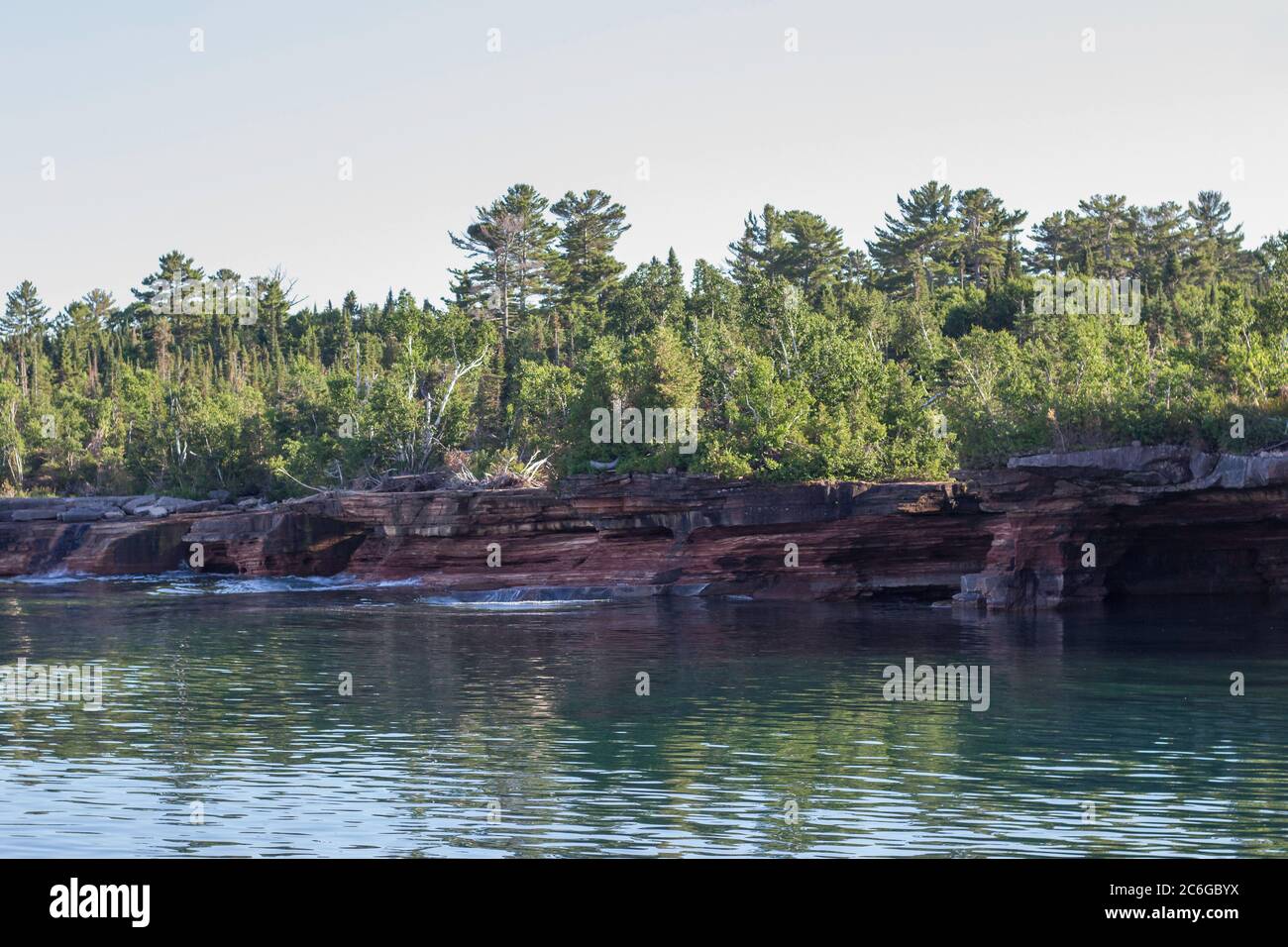 Beautiful Rock Formations and Sea Caves in the Apostle Islands National ...
