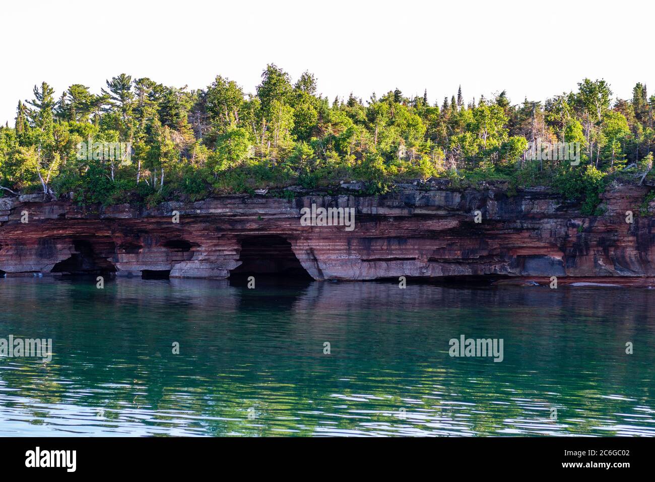 Beautiful Rock Formations and Sea Caves in the Apostle Islands National ...