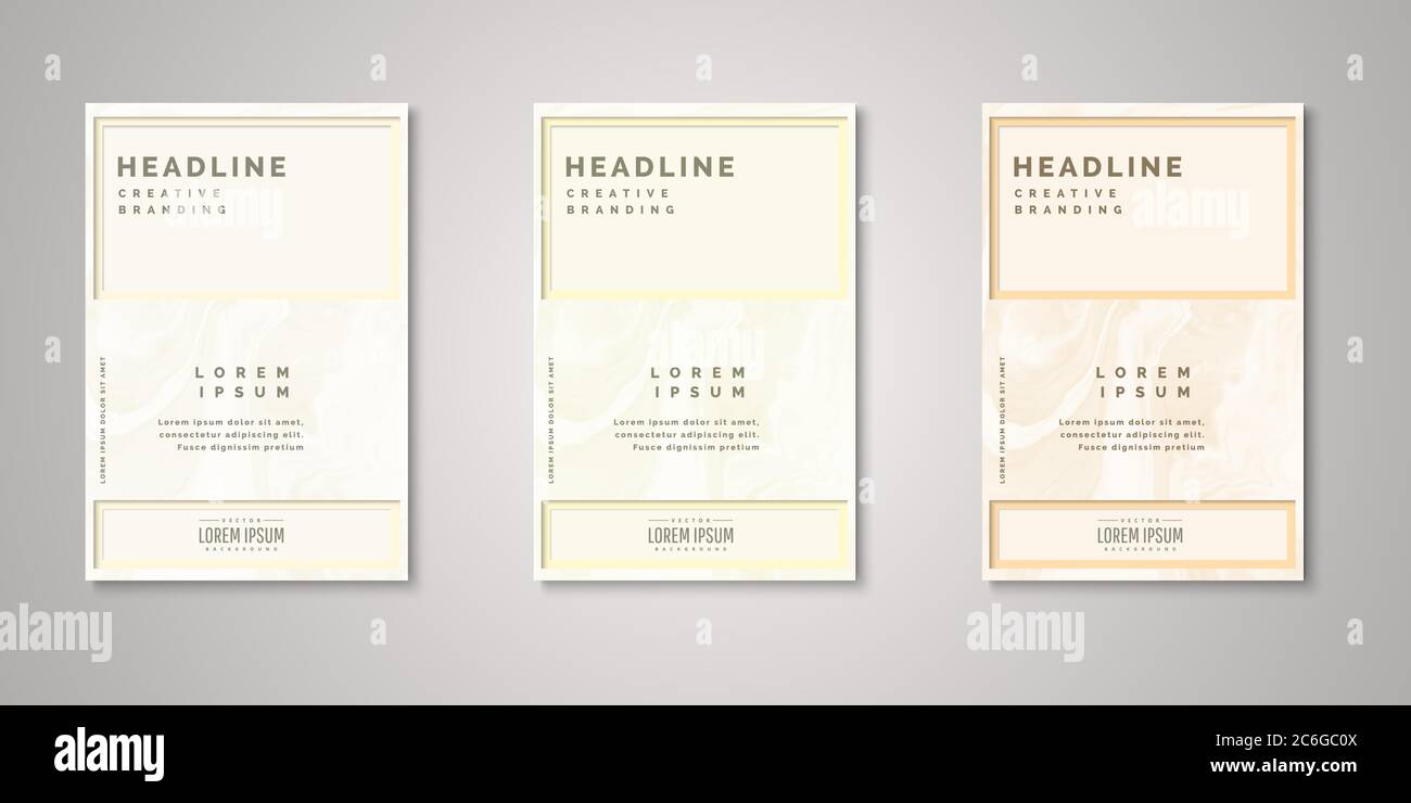 Cover design.Set of background with watercolor.Paper cut style design ...