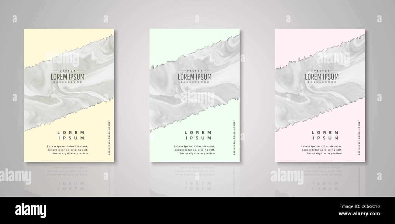 Cover design.Set of background with watercolor.Paper cut style design ...
