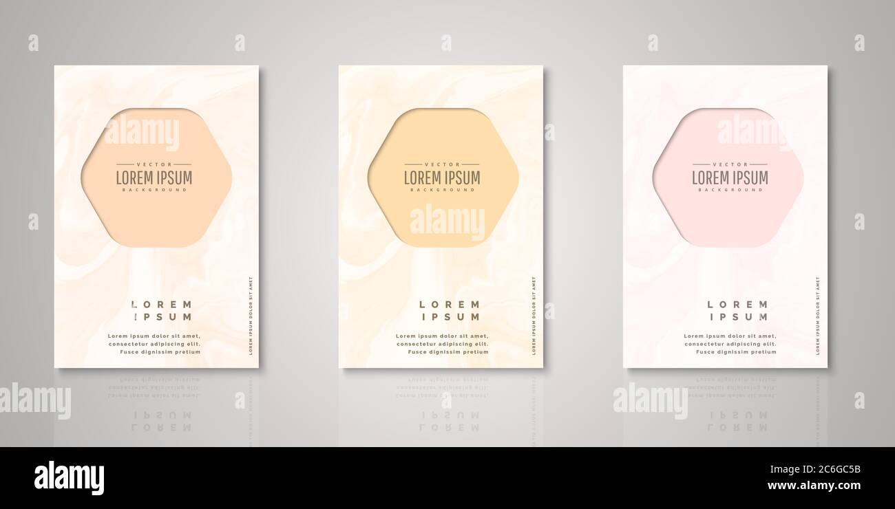 Cover design.Set of background with watercolor.Paper cut style design ...