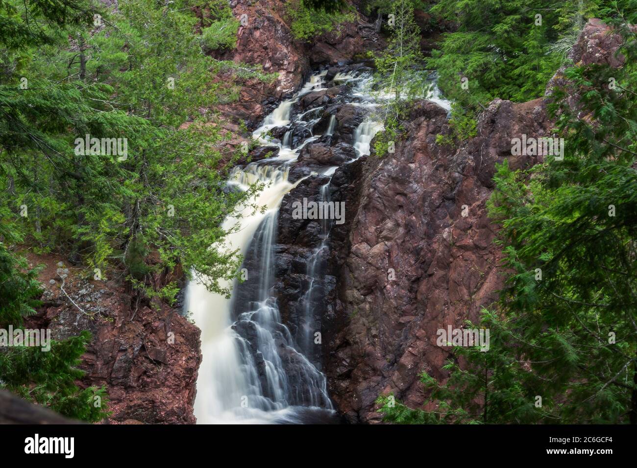 Brownstone Falls in Copper Falls State Park, Mellen, Wisconsin Stock ...