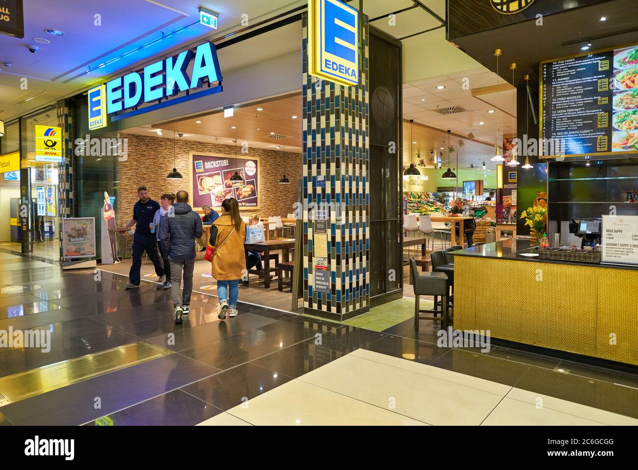 BERLIN, GERMANY - CIRCA SEPTEMBER, 2019: entrance to Edeka supermarket ...