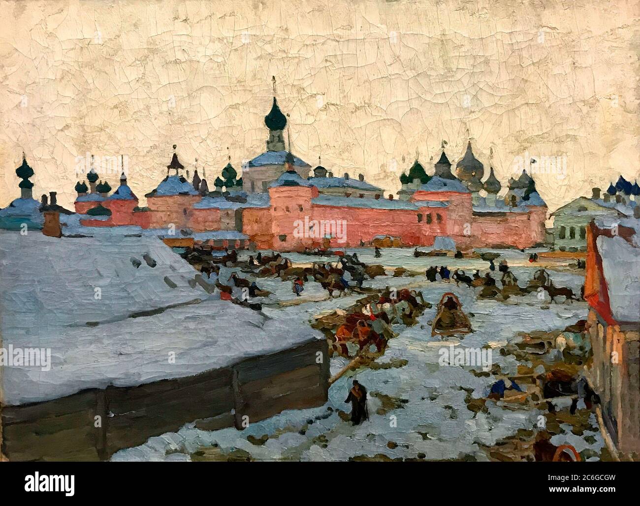 Spring evening. Rostov the Great - Konstantin Yuon, circa 1906 Stock ...
