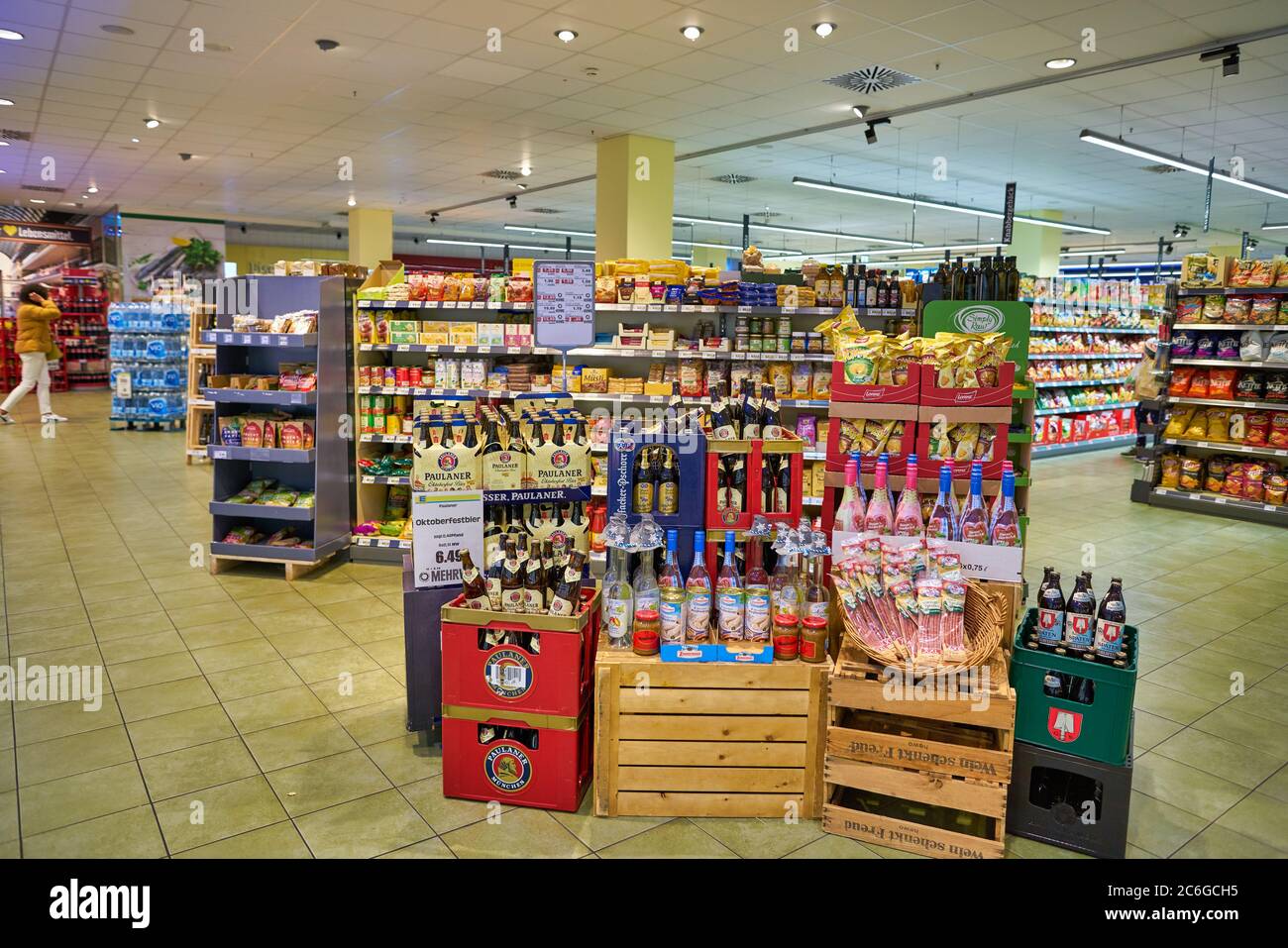BERLIN, GERMANY - CIRCA SEPTEMBER, 2019: interior shot of Edeka ...