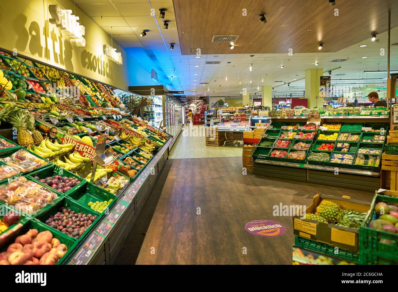 BERLIN, GERMANY - CIRCA SEPTEMBER, 2019: interior shot of Edeka ...