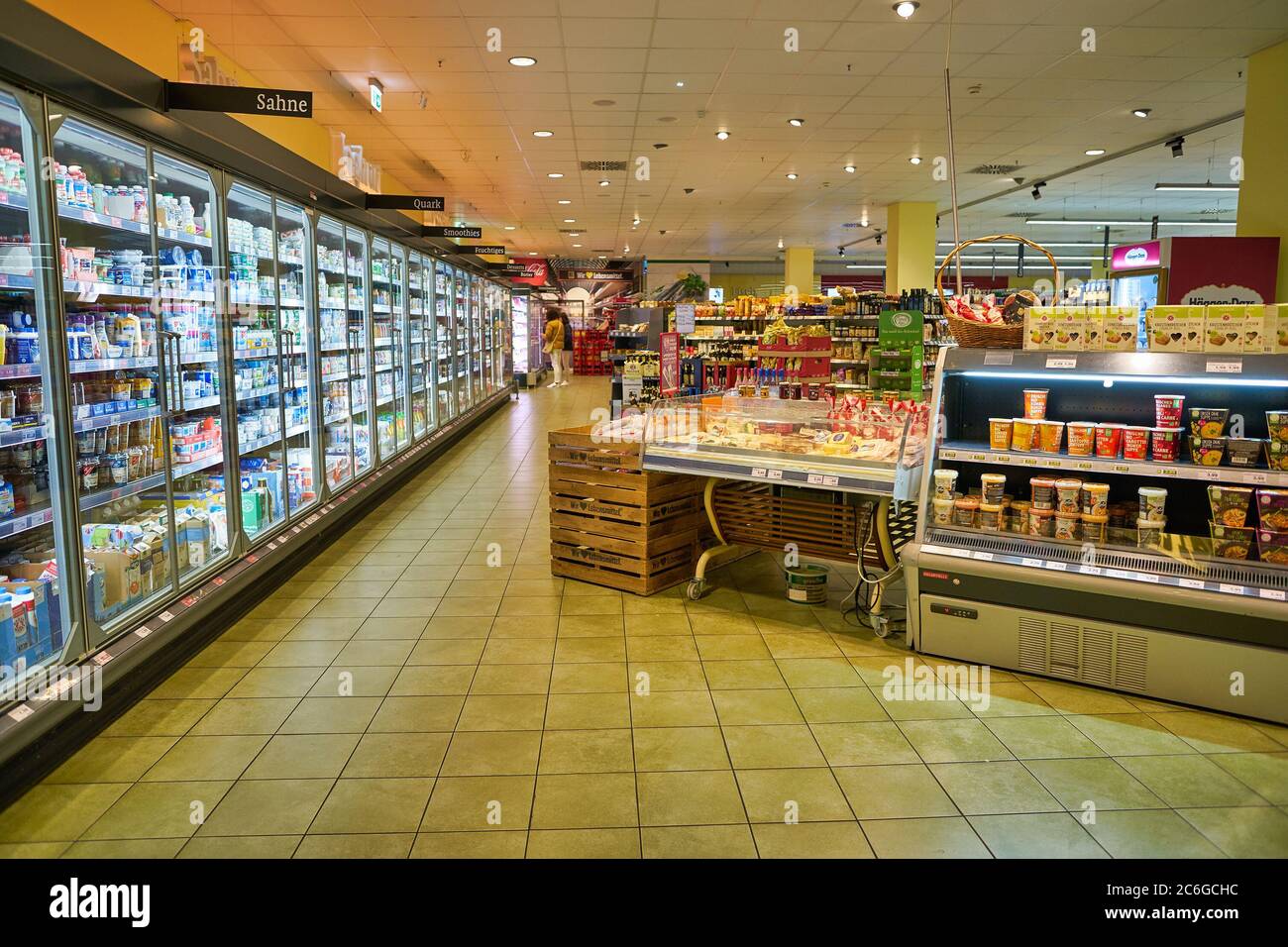 BERLIN, GERMANY - CIRCA SEPTEMBER, 2019: interior shot of Edeka ...