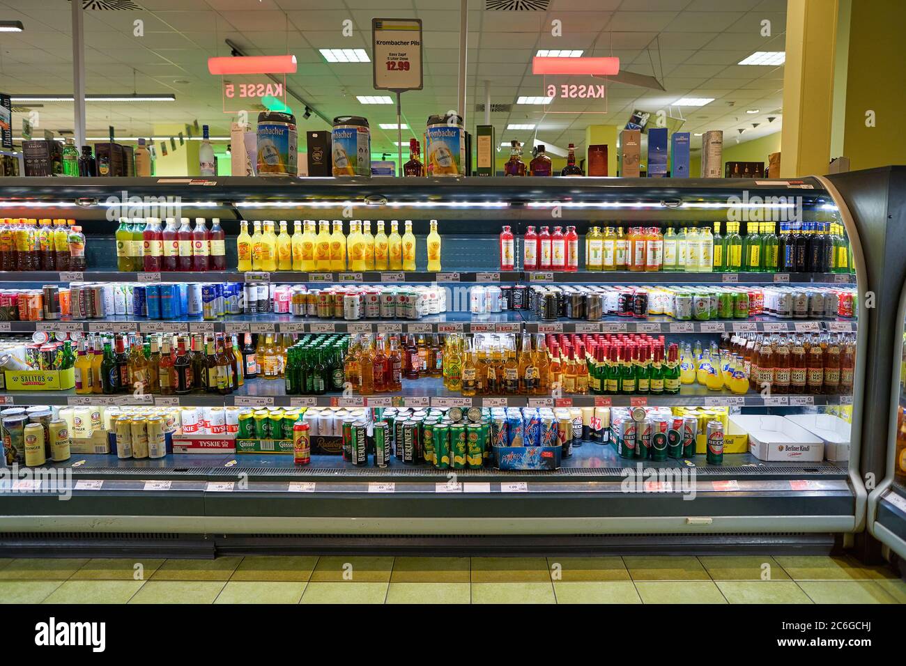 BERLIN, GERMANY - CIRCA SEPTEMBER, 2019: interior shot of Edeka ...
