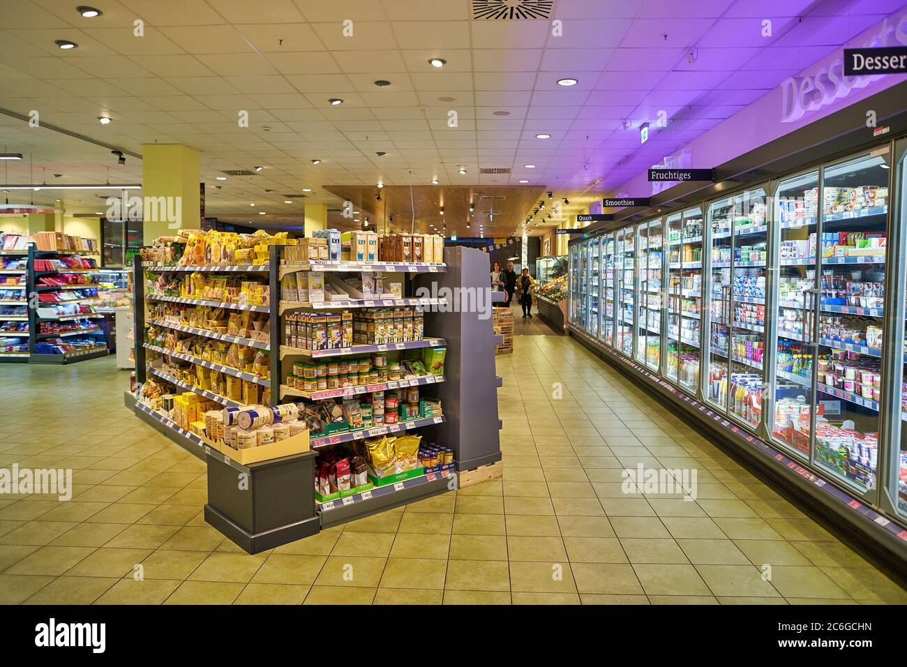 BERLIN, GERMANY - CIRCA SEPTEMBER, 2019: interior shot of Edeka ...